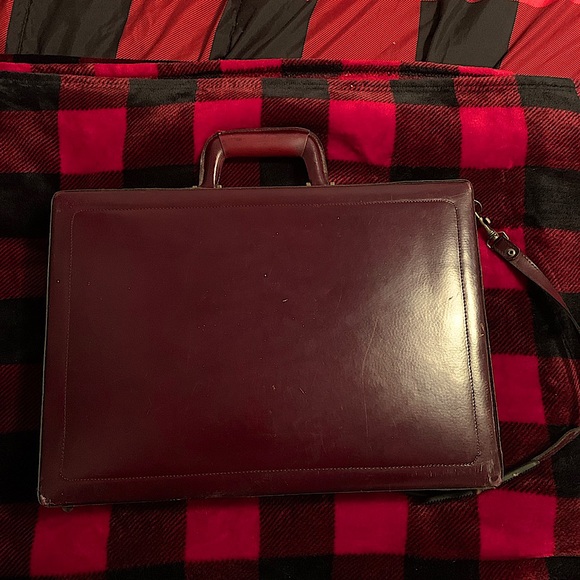 Bags | Vintage Burgundy Leather Jourdan Briefcase | Poshmark